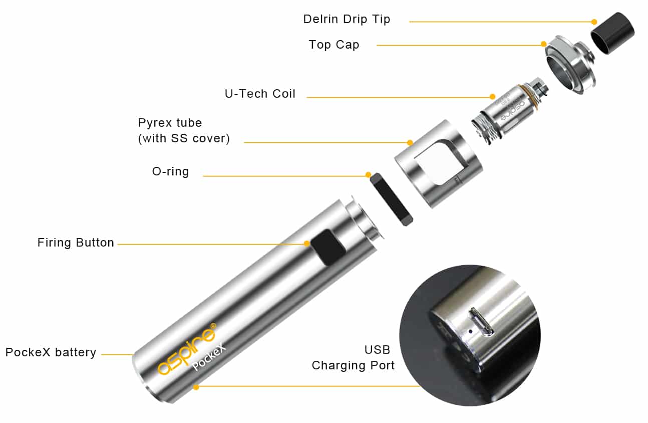 Aspire PockeX - Replacement Top Cap | VAPEAPE Ireland | Aspire e-cig