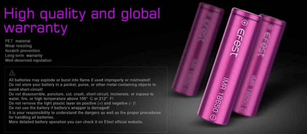 Efest IMR 18650 Battery 3000mAh | VAPEAPE Ireland - Vape Batteries