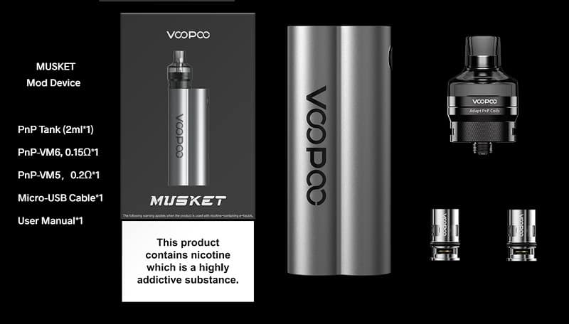 VooPoo Musket Kit with PNP Tank | ? VAPEAPE Ireland