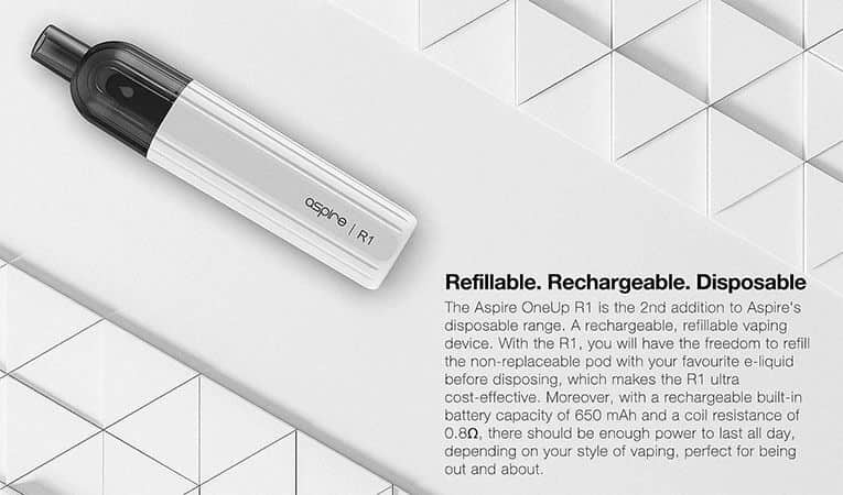 Aspire R1 Disposable Vape Kit | VAPEAPE - Starter Kits
