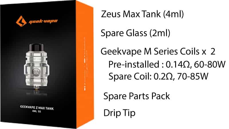 GeekVape Zeus MAX Sub-Ohm Tank | VAPEAPE Ireland | Vape Tanks